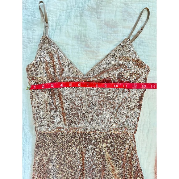Revelry | Dresses | Revelry Hazel Rose Gold Sequin Gown Sz Style ...